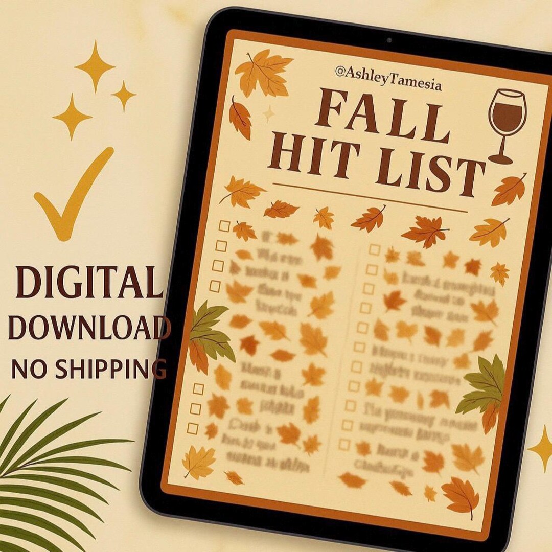 Printable Fall Checklist | Autumn Bucket List | Cozy Fall Activities to ...