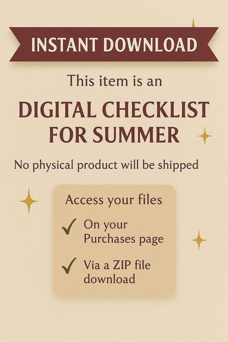 Summer Hit List Checklist – Printable Bucket List for Women | Digital ...