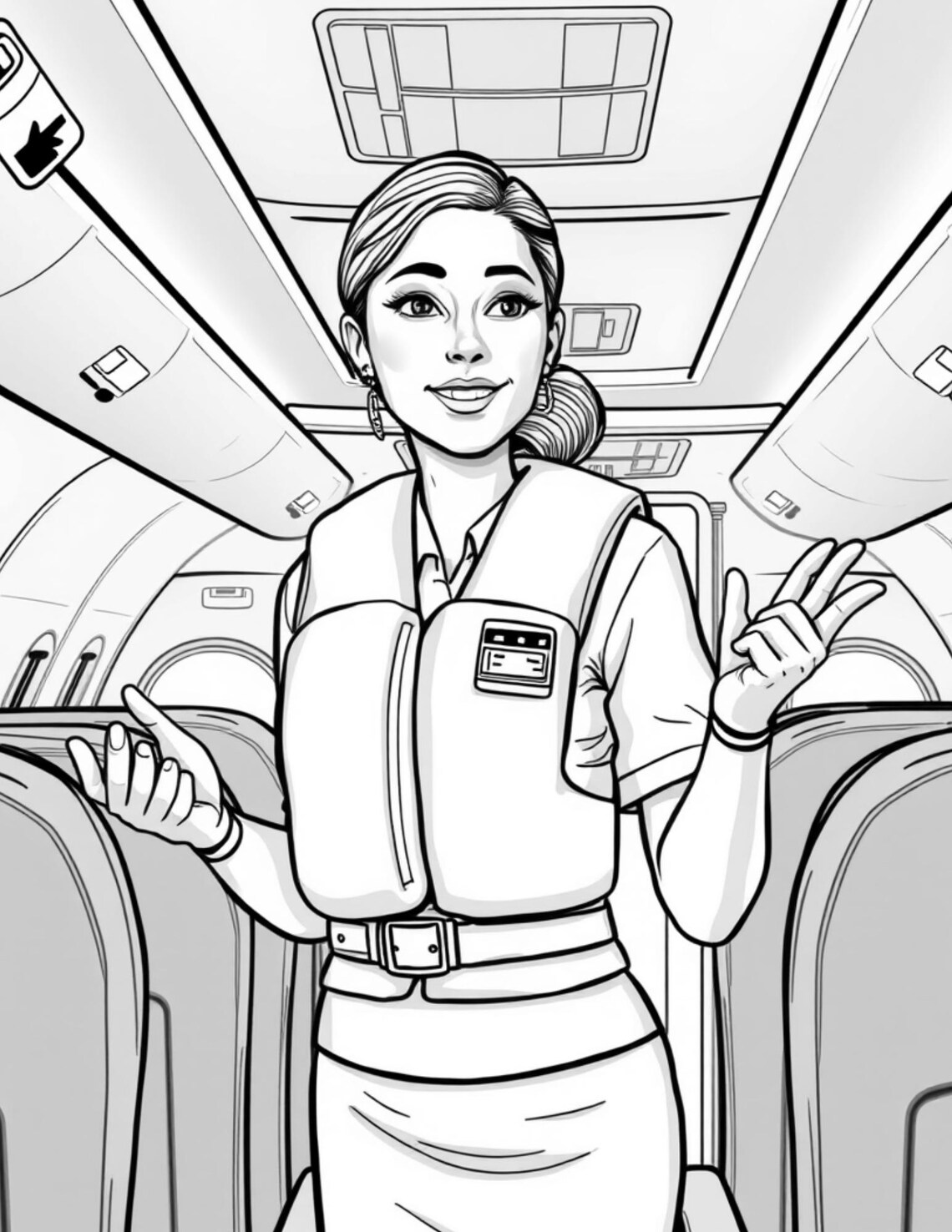 Flight Attendant Coloring Book | Aviation Gift for Cabin Crew & Pilots ...