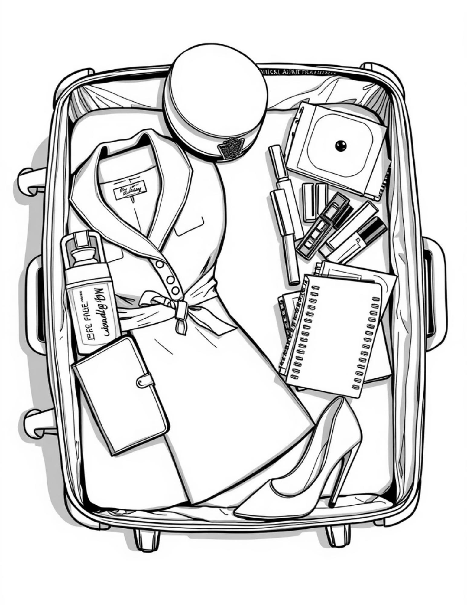 Flight Attendant Coloring Book | Aviation Gift for Cabin Crew & Pilots ...