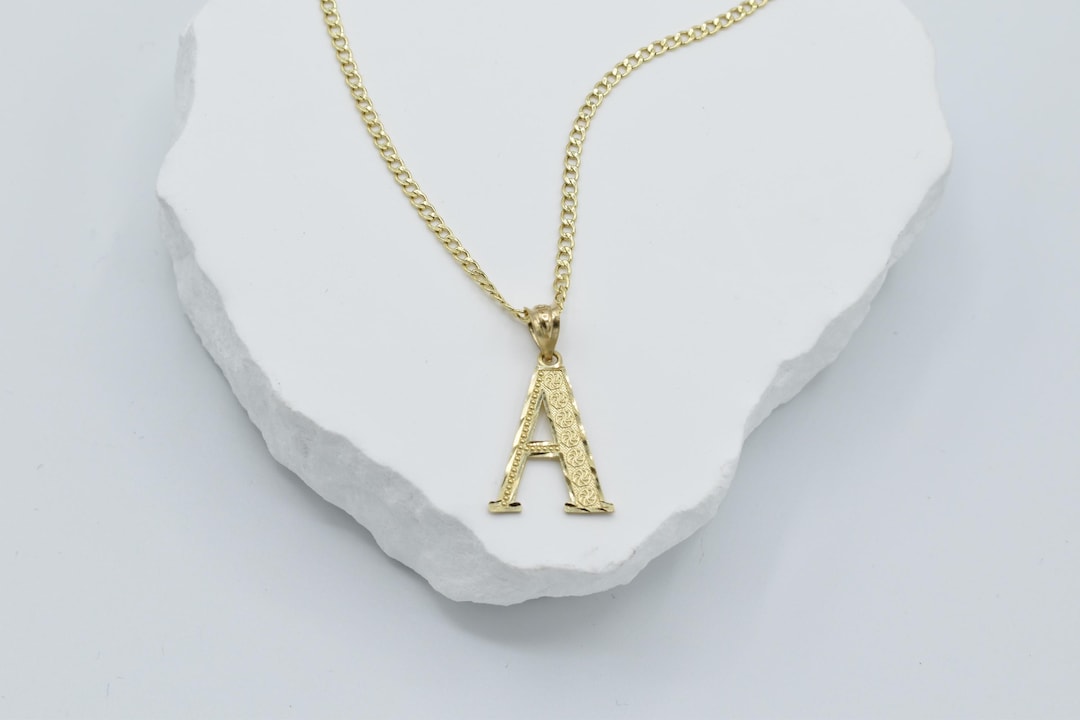 10k Gold Initial Necklace