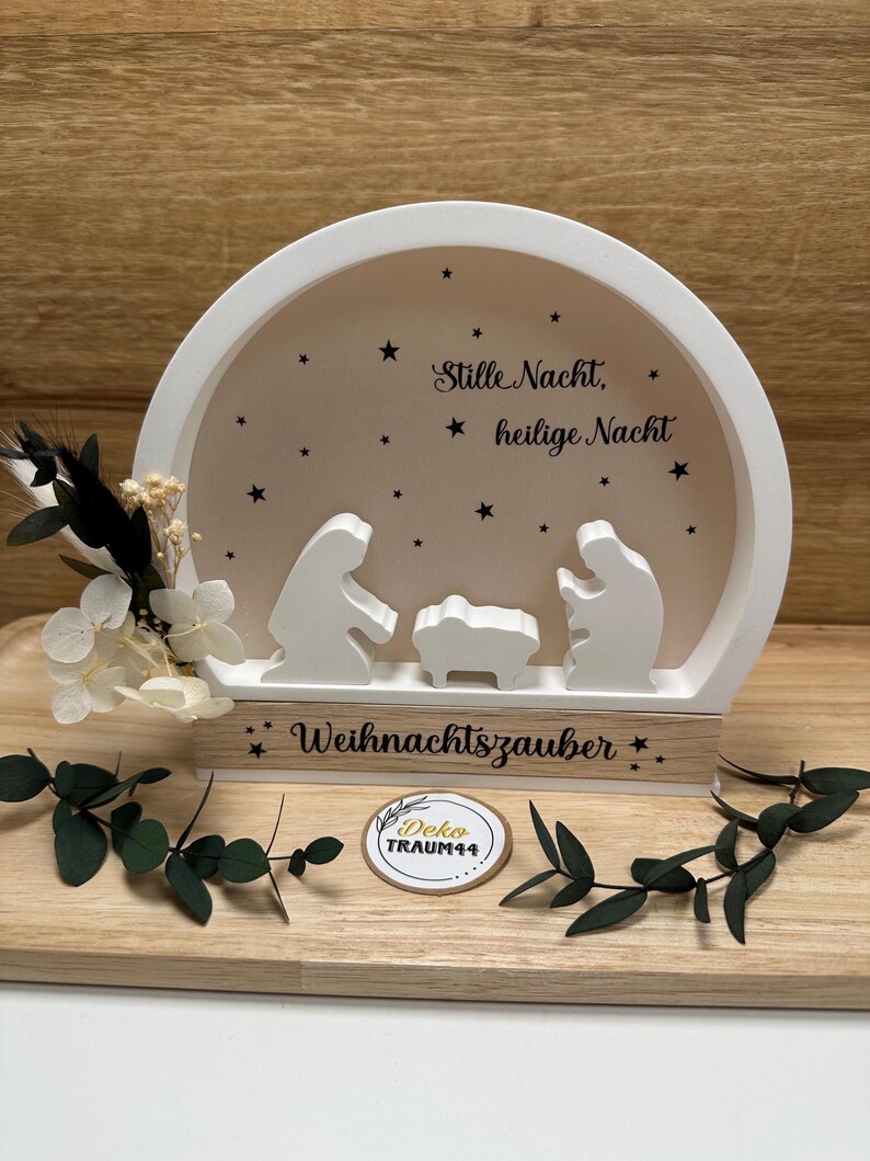 Krippe Weihnachtsdeko Maria Josef Weihnachten Stille Nacht Deko ...