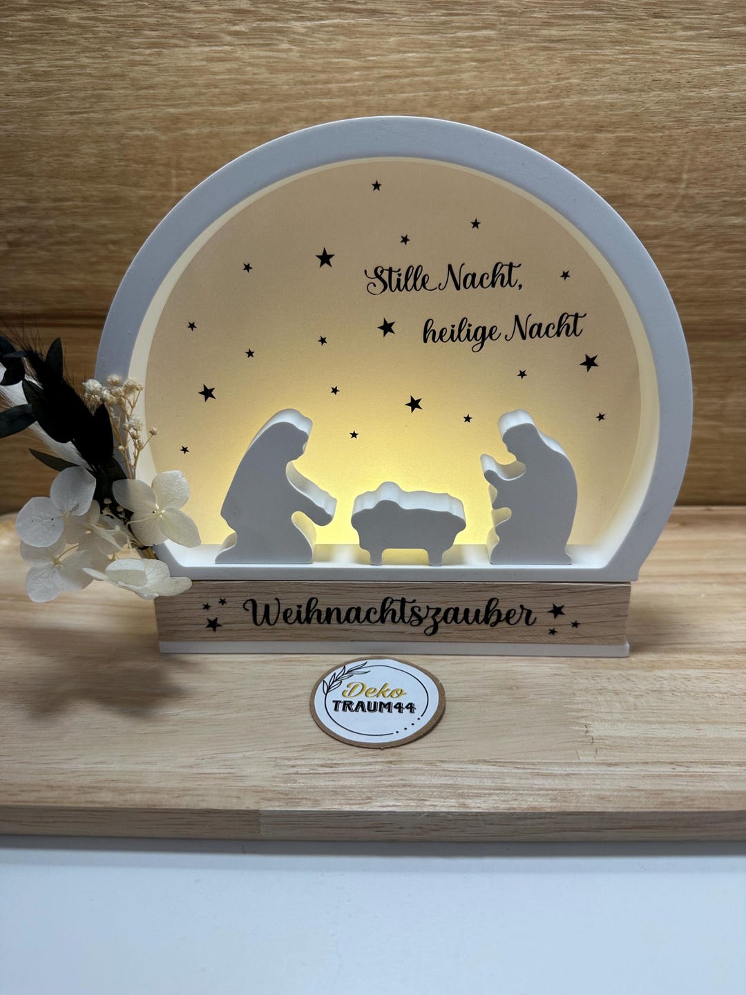 Krippe Weihnachtsdeko Maria Josef Weihnachten Stille Nacht Deko ...