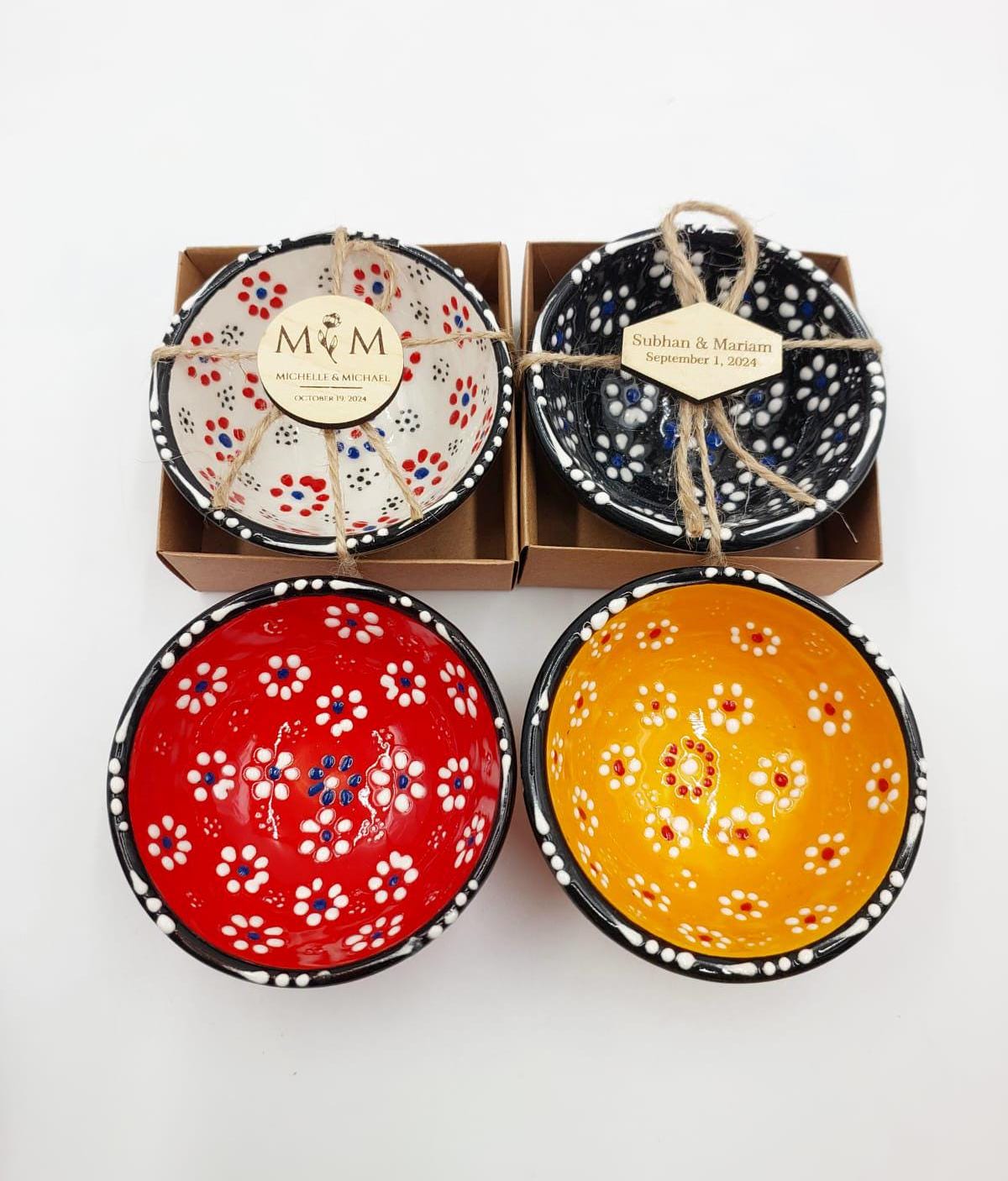 Personalized Ceramic Wedding Gift Bowls, Turkish Porcelain Bowls ...