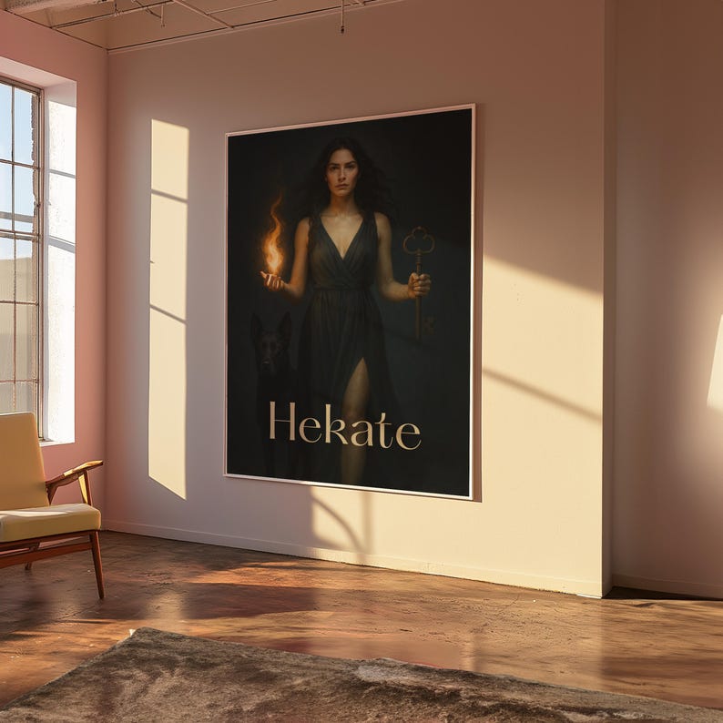 Hekate Dark Feminine Poster | Shadow Witch Wall Art | Divine Feminine ...
