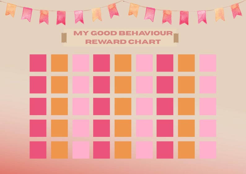 Good Behaviour Reward Charts for Children - Etsy
