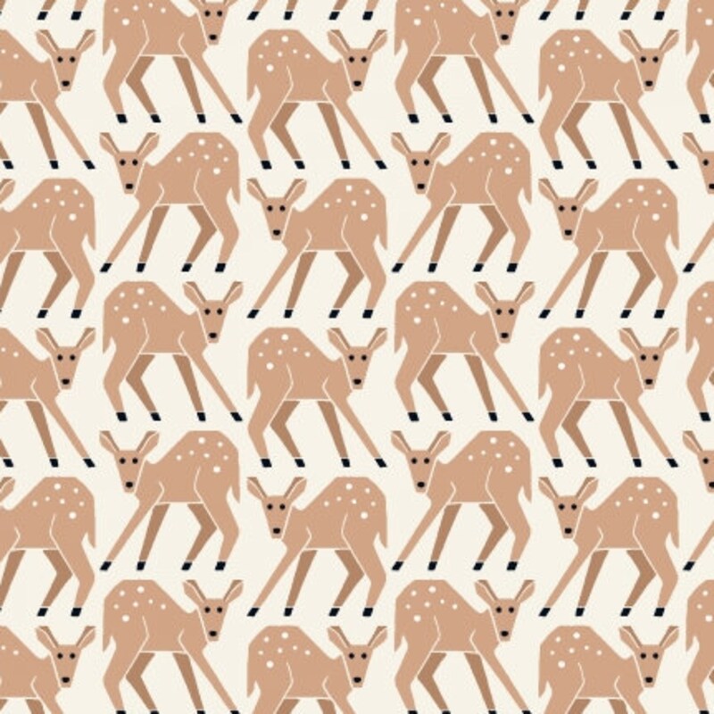 Fawn Print Fabric - Etsy