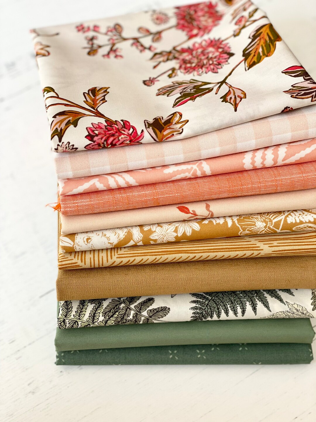 Botanical Vintage Fabric Bundle - Etsy