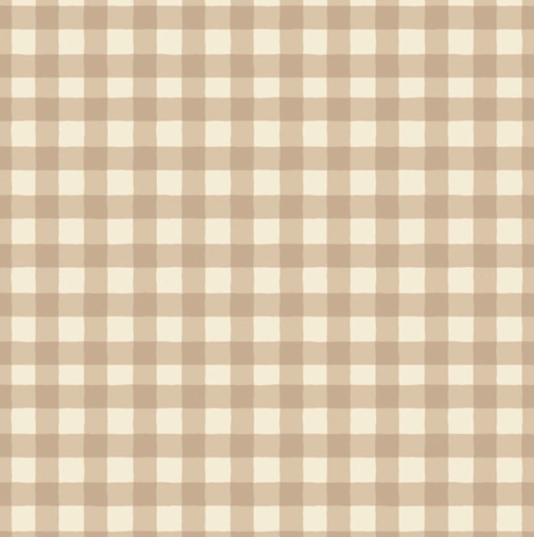 Small Plaid of My Dreams Creme Designed by Maureen Cracknell for Art ...