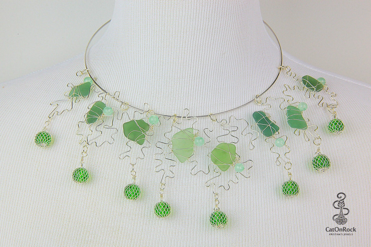 Handmade Sea Glass Jewelry Sea Glass Necklace Handmade Sea Etsy