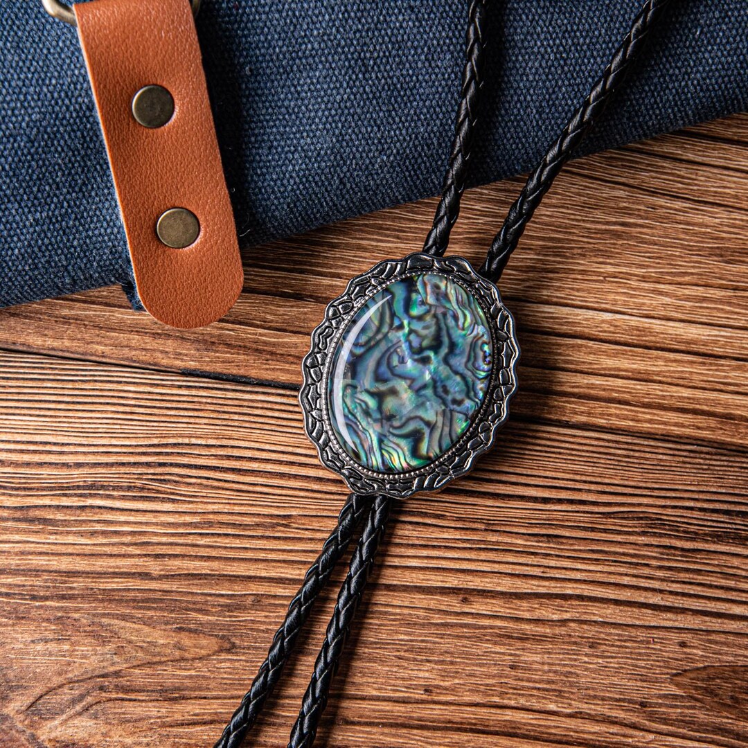 Abalone Bolo Tie, Western Wedding Groomsmen Gift - Etsy