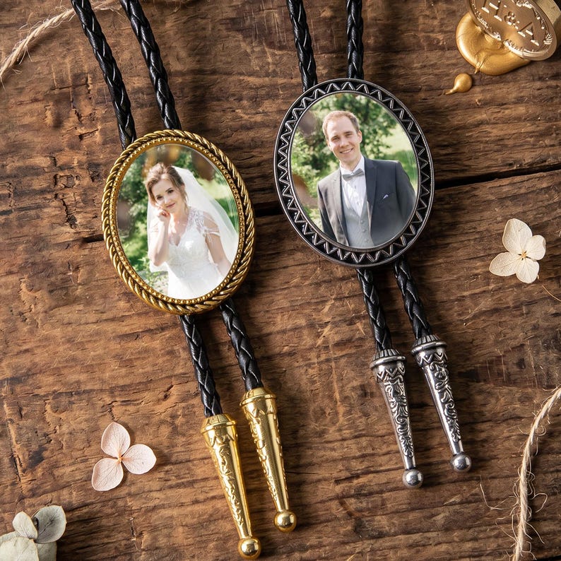 Personalized Bolo Ties, Custom Bolo Ties With Leather Cord, Wedding ...