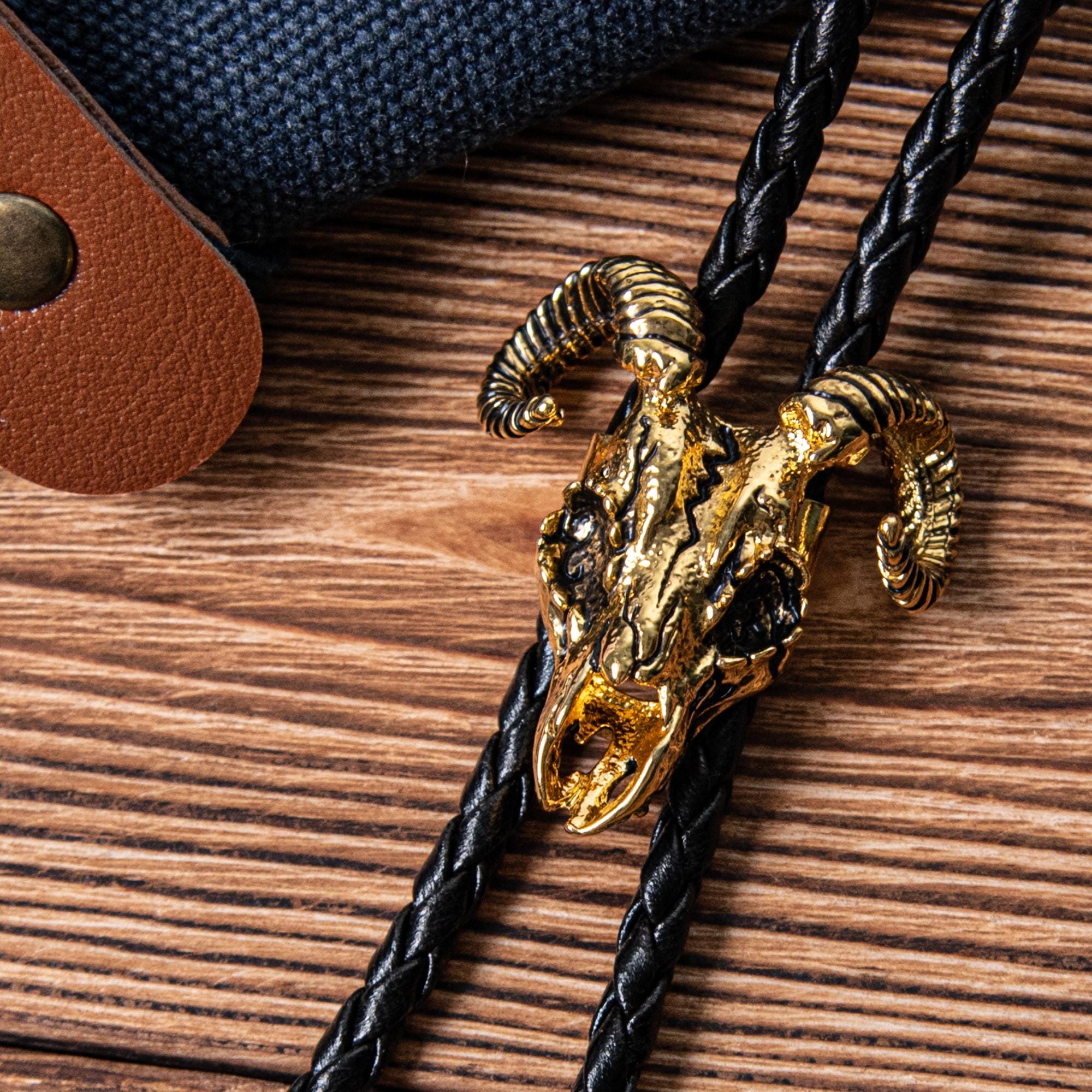 Ram Skull Bolo Tie - Men's Bolo Tie, Animal-shaped Bolo Tie, Bolo Tie ...