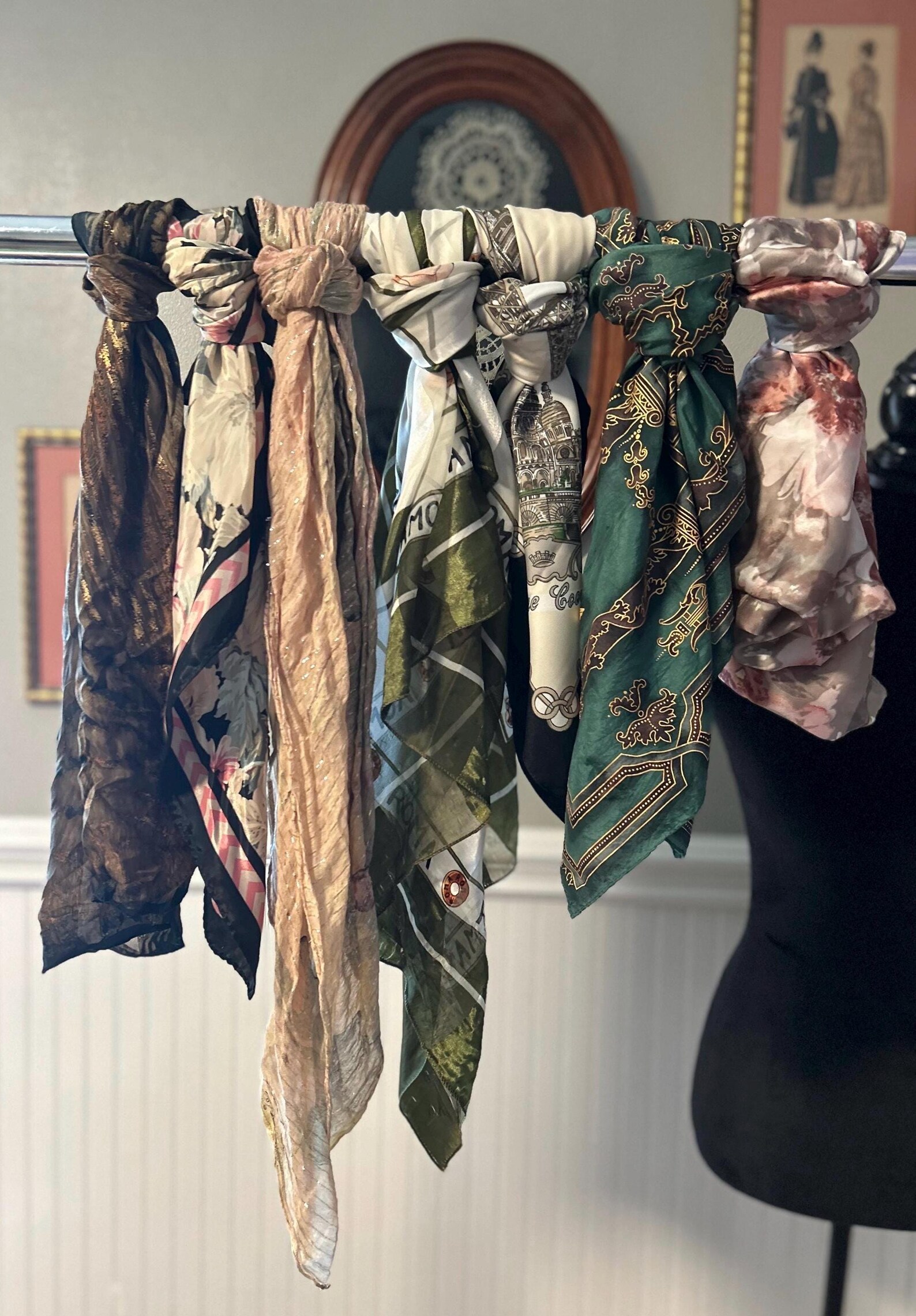 Lot of Vintage Scarves - Etsy