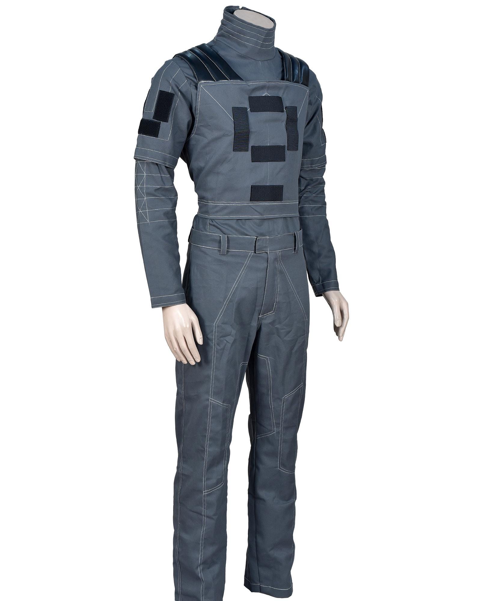 Mandalorian Star Wars Custom Grey Flight Suit Cosplay Costume| Boba ...