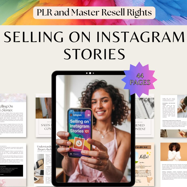 Instagram Stories Guide Canva Template: MRR/PLR Digital Workbook - Etsy