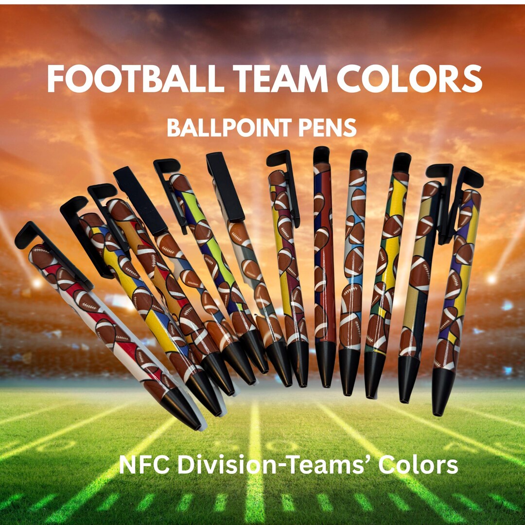 Football Ballpoint Pens With Team Colors -NFC - Etsy