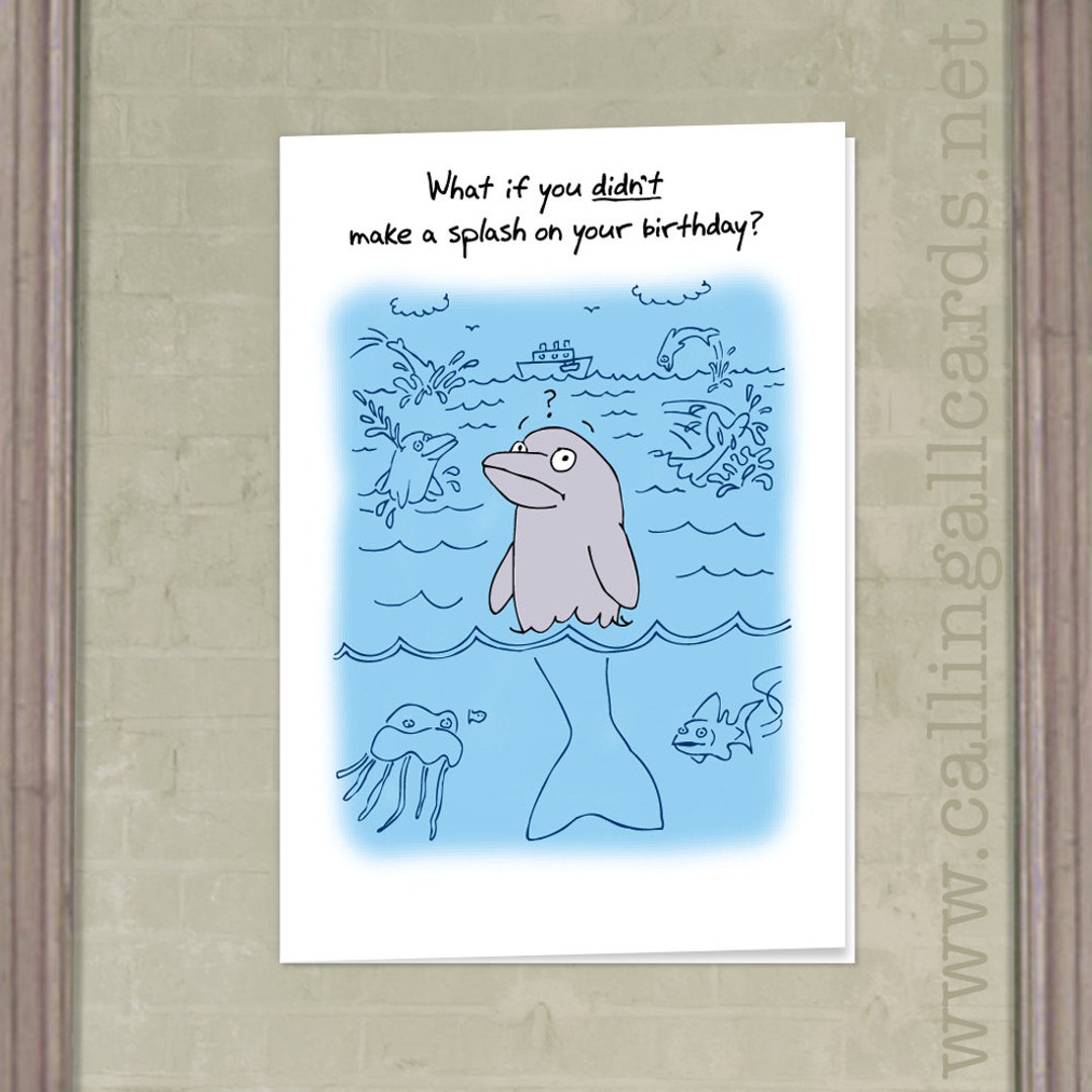 Make A Splash - Birthday Card - Etsy