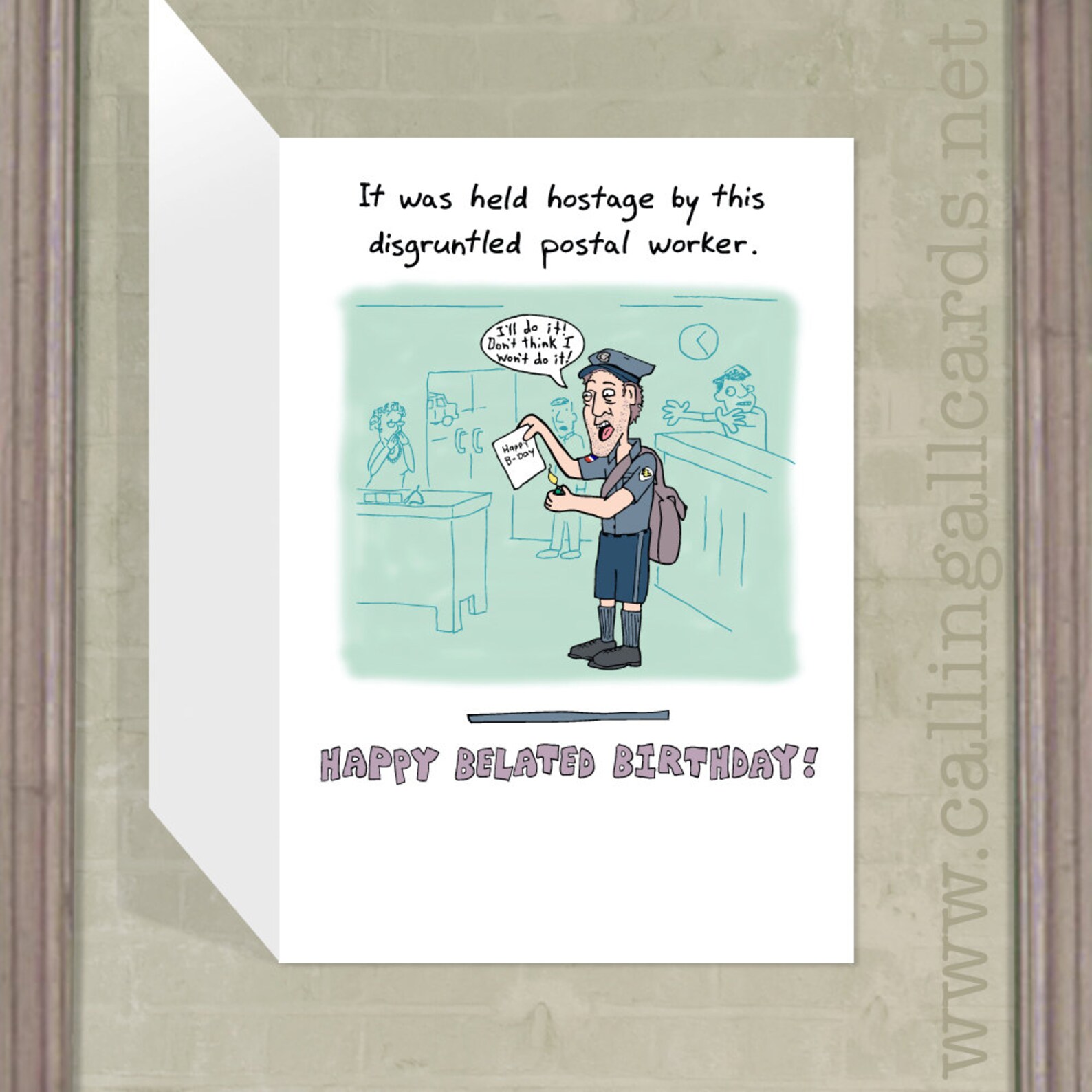 Post Office - Belated Birthday Card - Etsy
