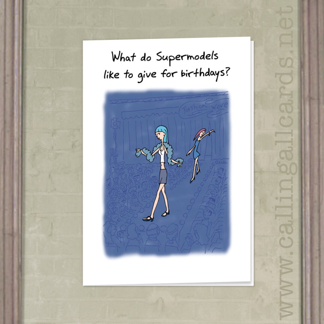 Supermodels - Birthday Card - Etsy