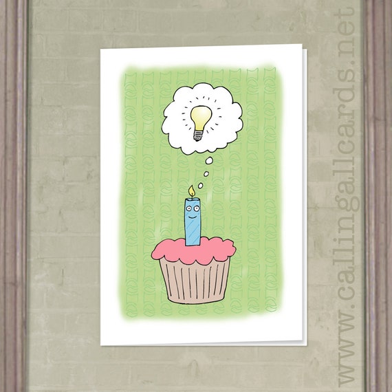 Light Bulb Birthday Card | Etsy