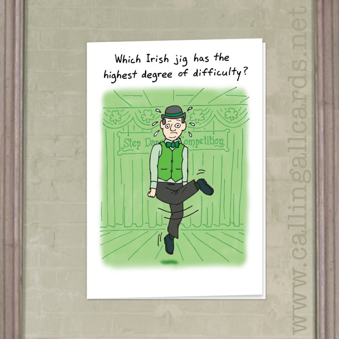 Irish Jig St. Patty's Day Card - Etsy