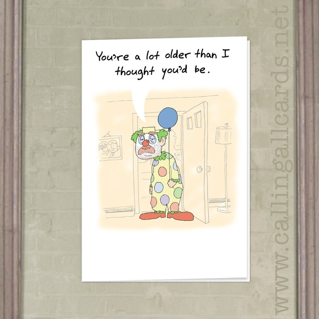 Clown - Birthday Card - Etsy