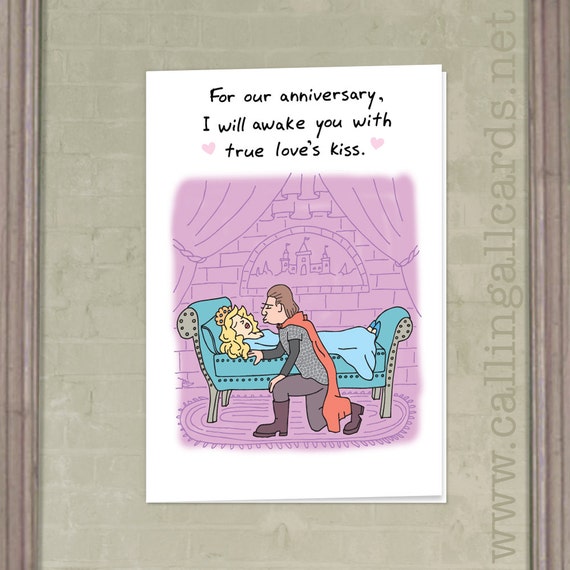 Princess Anniversary Card | Etsy
