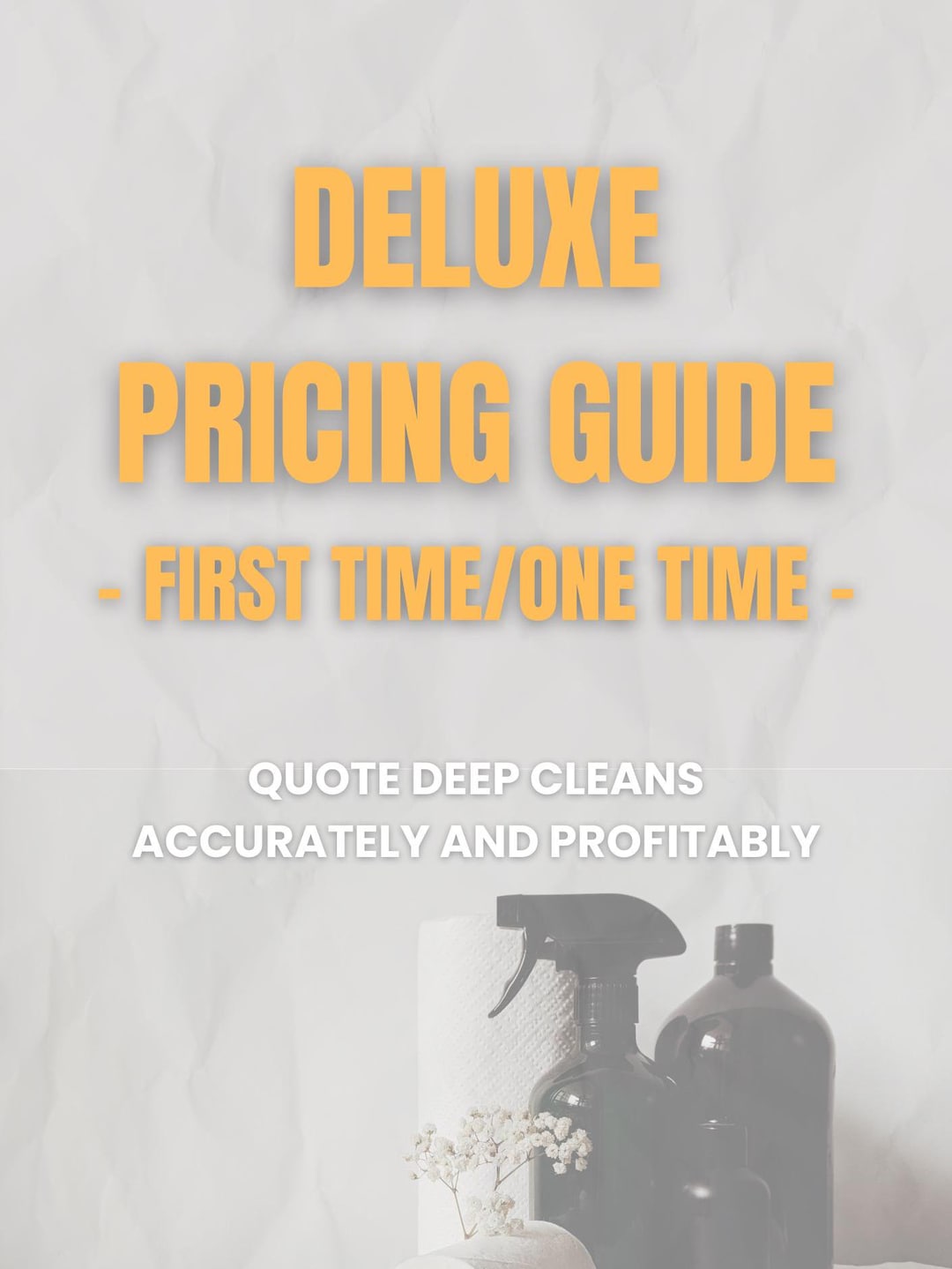 One-time Cleaning Pricing Guide | Deep Cleaning Price List | Editable ...