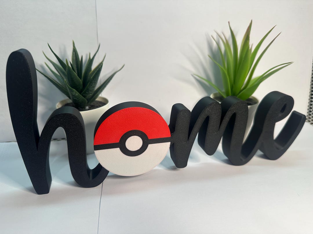 Pokémon Pokeball Home Sign 3D Printed - Etsy