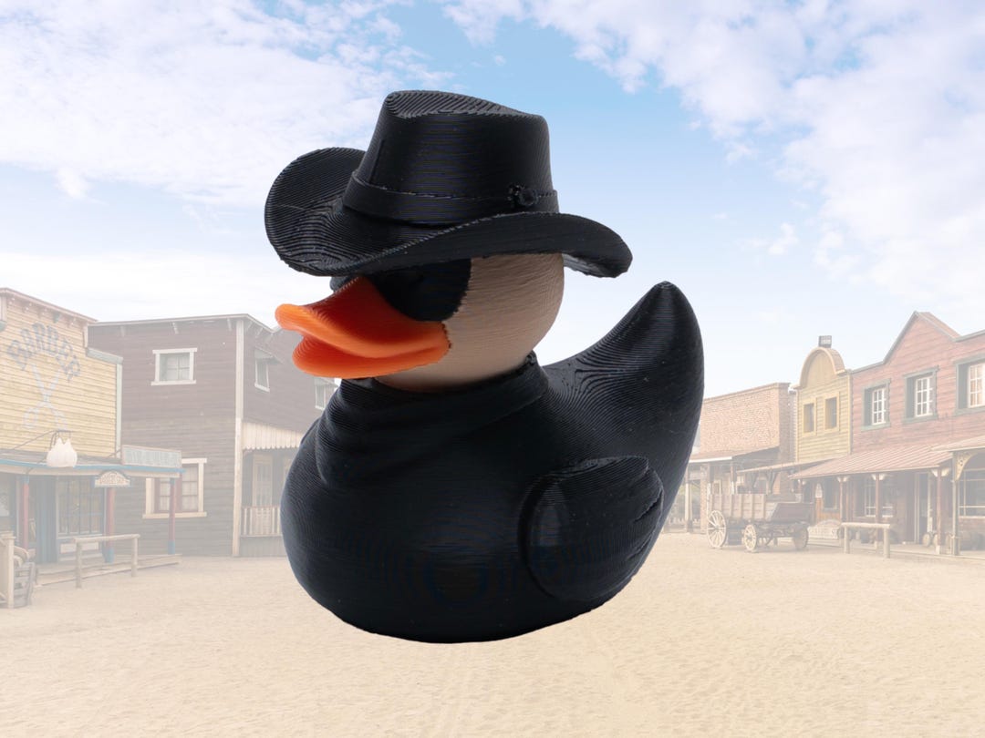 Outlaw Western Duck for Jeep Ducking Western Style Cowboy Hat Duck 3D ...