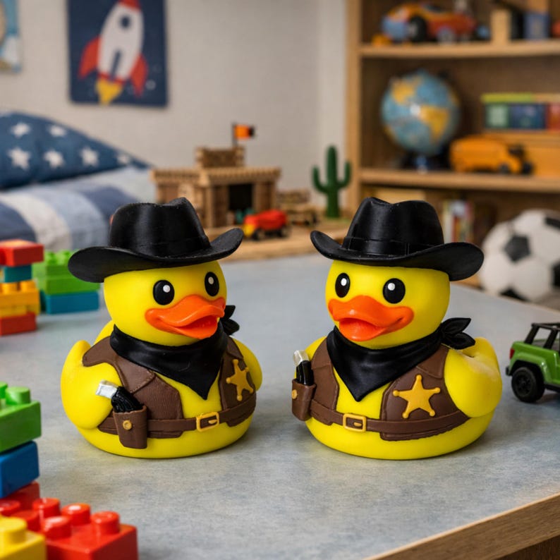 Sheriff Duck 4x4 Ducking Gift Cowboy Hat Dashboard Duck Trail Ride ...