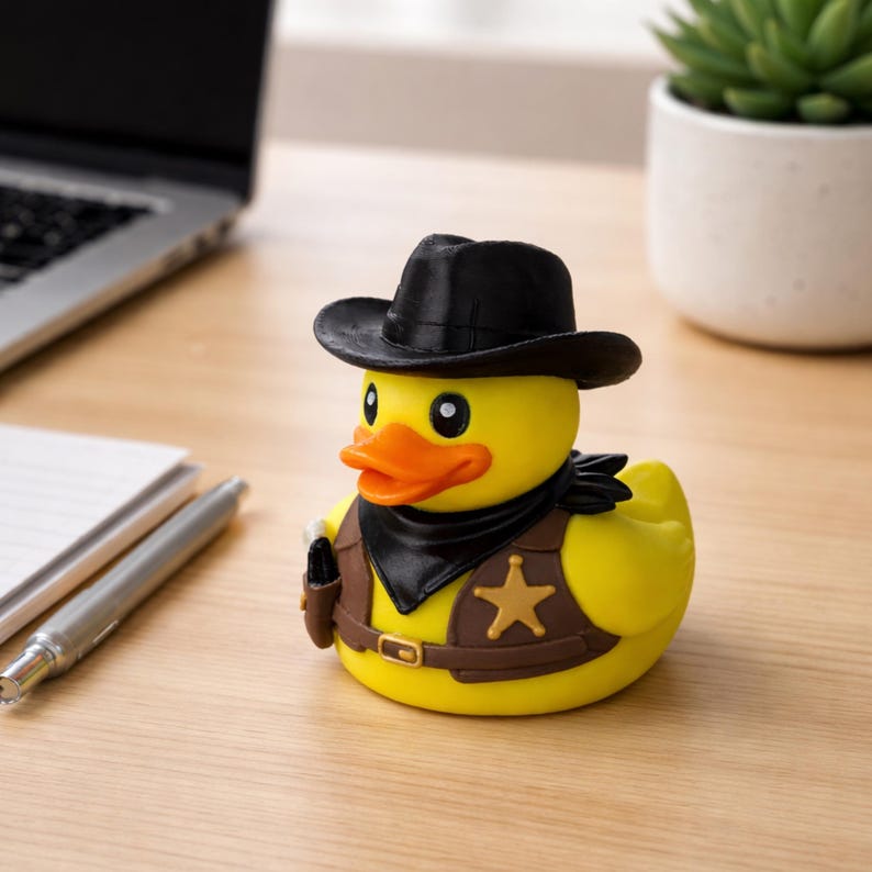 Sheriff Duck 4x4 Ducking Gift Cowboy Hat Dashboard Duck Trail Ride ...
