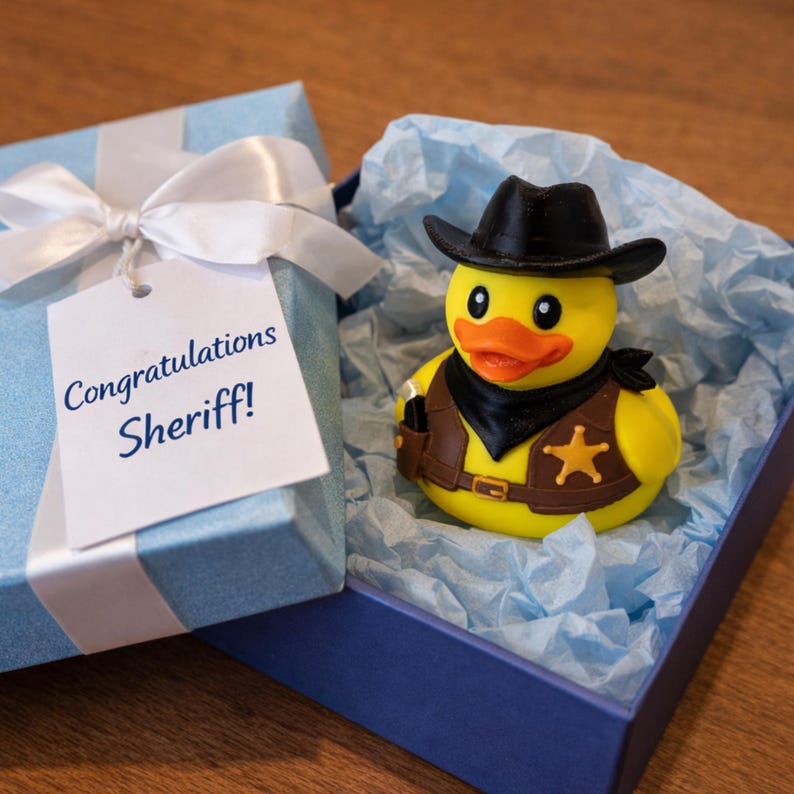 Sheriff Duck 4x4 Ducking Gift Cowboy Hat Dashboard Duck Trail Ride ...