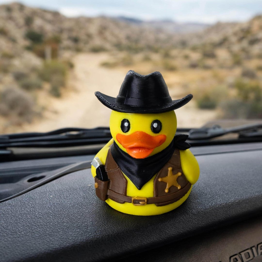Sheriff Duck Decoration Cowboy Hat Dashboard Accessory Trail Ride Jeep ...