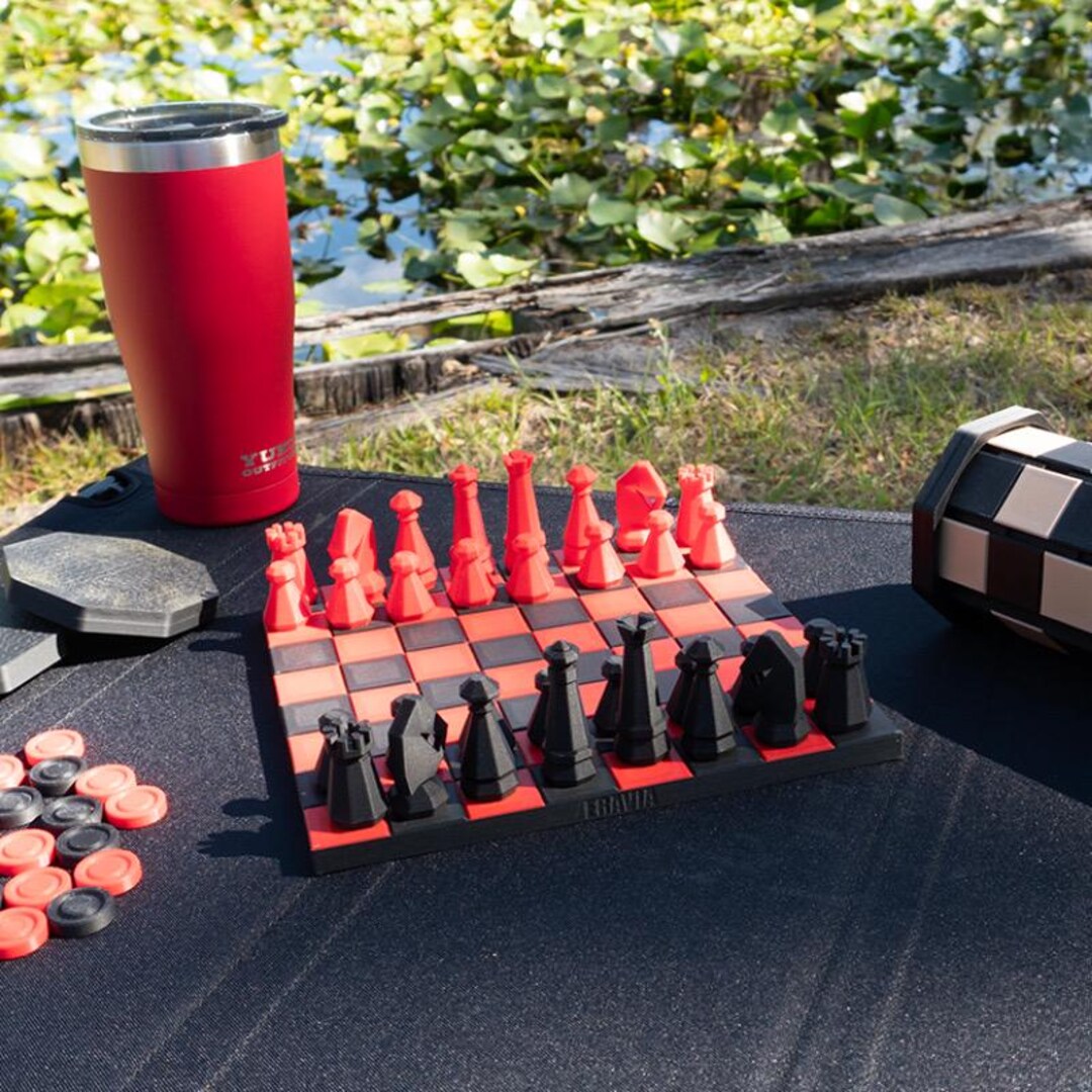 Chess and Checker Gift for Chess Player Roll-up Portable Game for ...
