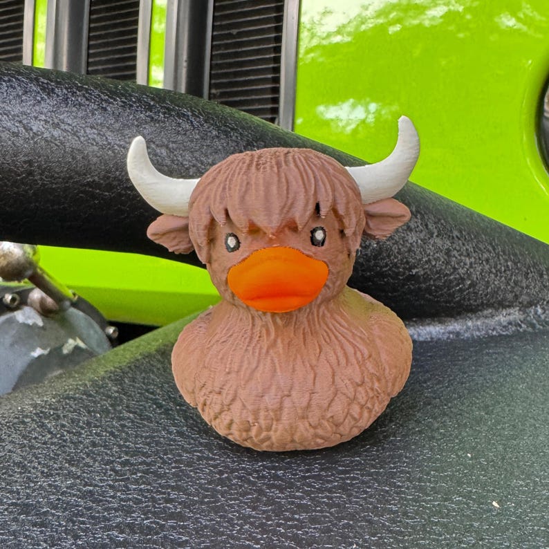 Highland Cow Duck Dashboard Decoration Rustic Style Western Decor ...