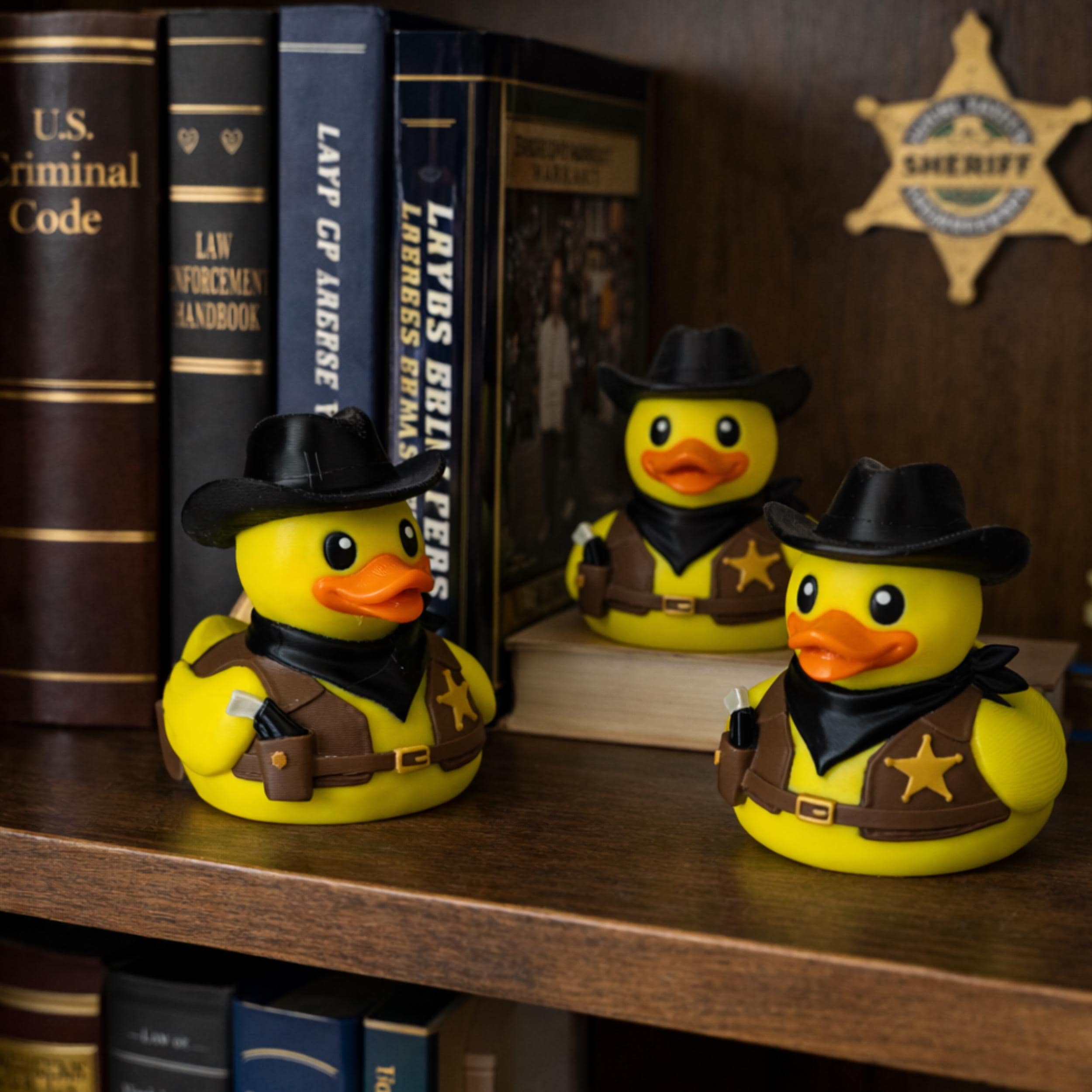 Sheriff Duck 4x4 Ducking Gift Cowboy Hat Dashboard Duck Trail Ride ...