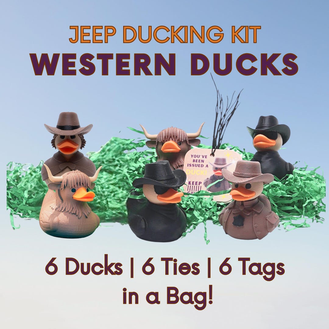 Western Ducking Kit 6 Ducks With Ties Tags Bag for Easy Complete ...