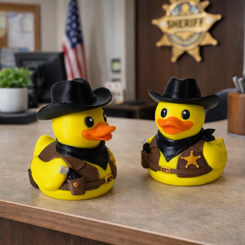 Sheriff Duck Decoration Cowboy Hat Dashboard Accessory Trail Ride Jeep ...