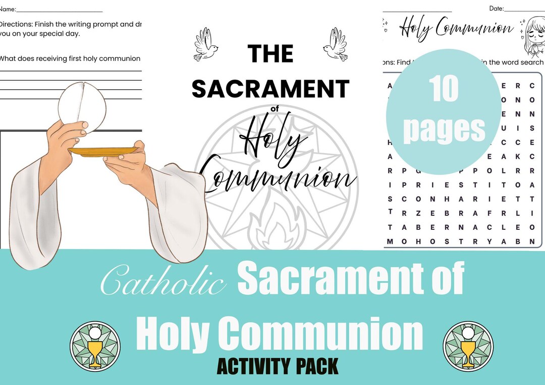 PDF Printable Pack Exploring the Joyful Sacrament of Holy Communion for ...