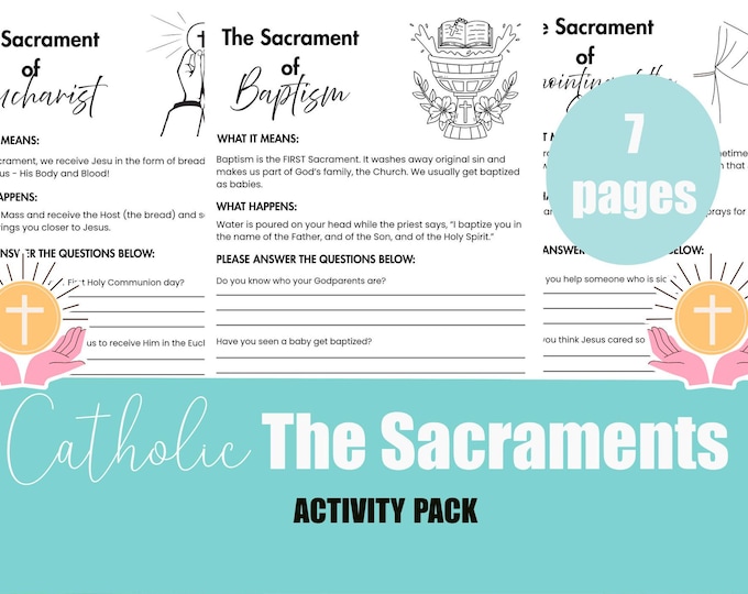 Catholic Sacraments Anchor Chart: Baptism - Etsy