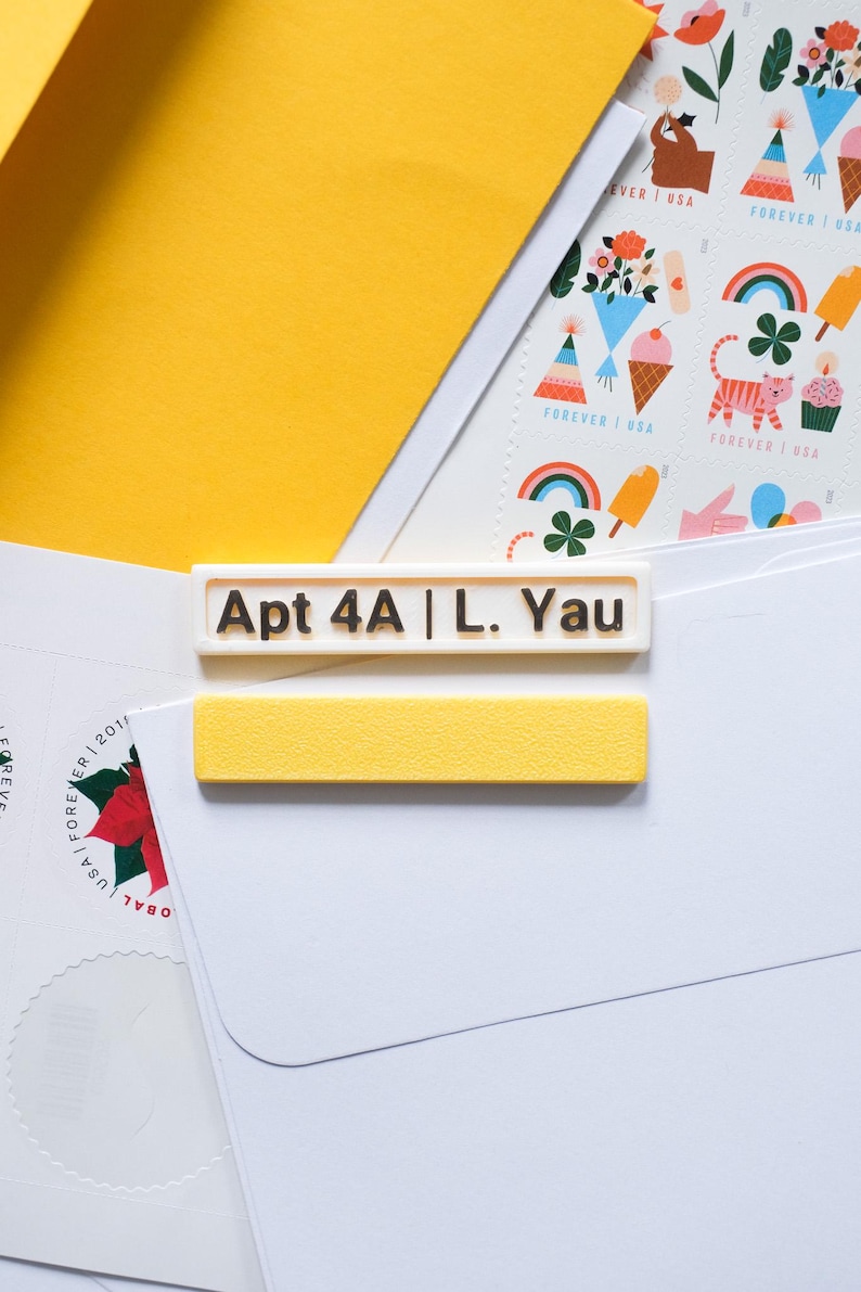 Custom Name Plate for Mailbox With Adhesive Tape - No Junk Mail! - Etsy