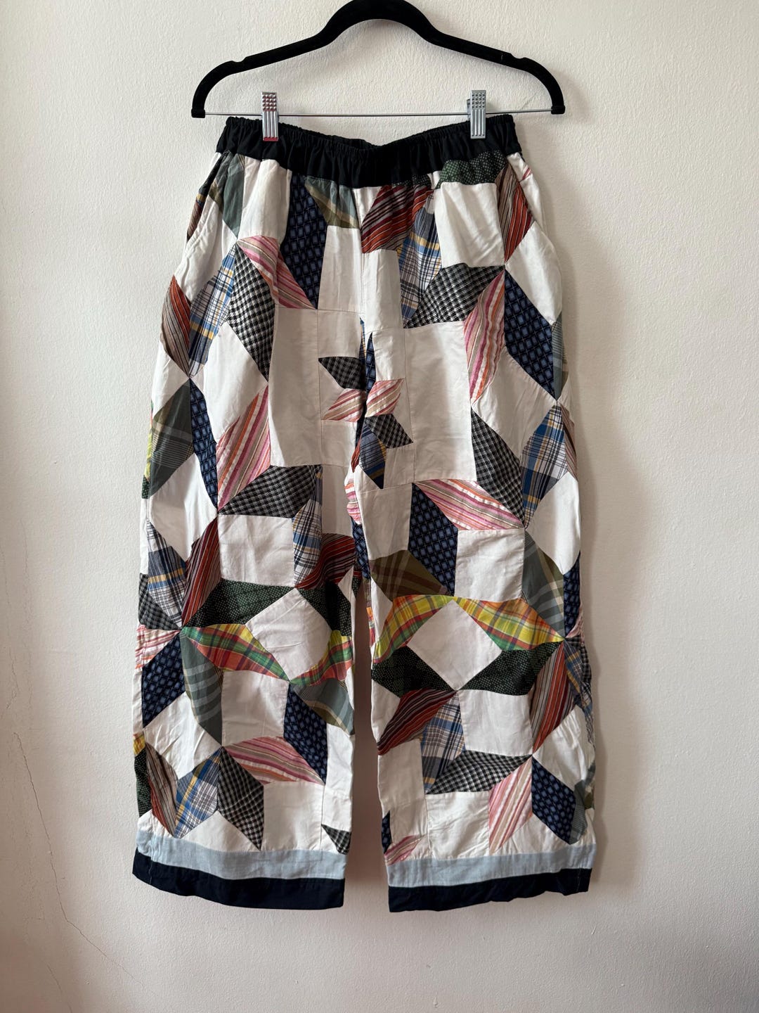 Handmade Patchwork Star Quilt Pants | Size M/L | Upcycled Quilt ...