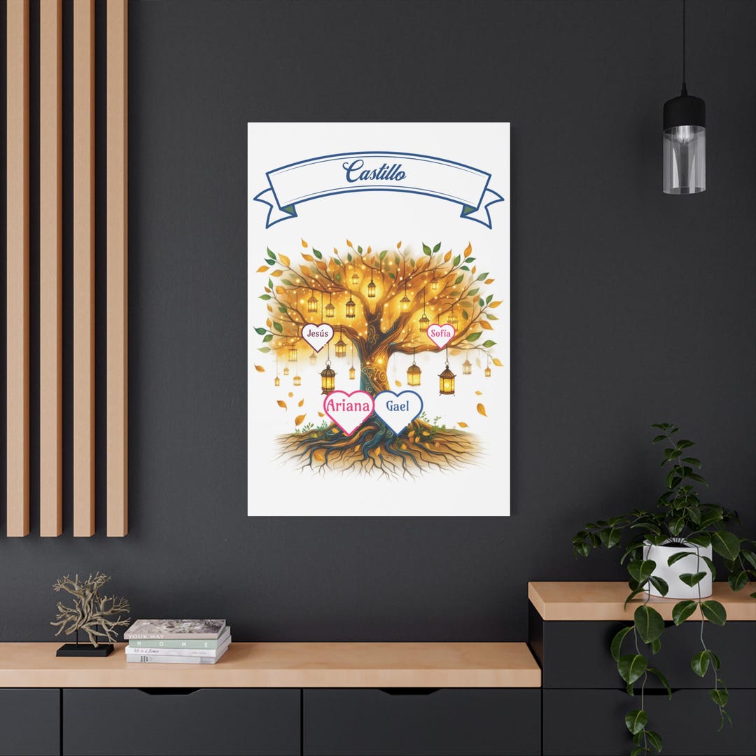 Rolled Posters, Family Tree Poster, Colorful Wall Art, Personalized ...