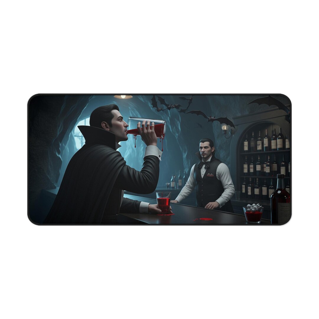 Vampire Desk Mat: Halloween Goth Office Decor, 3 X Sizes Available. - Etsy