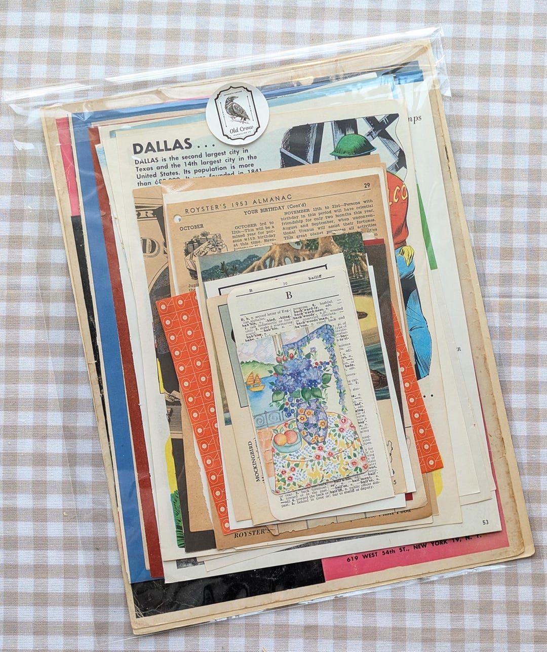 25 Piece Authentic Vintage Paper Pack | Lot of Vintage Paper Ephemera ...