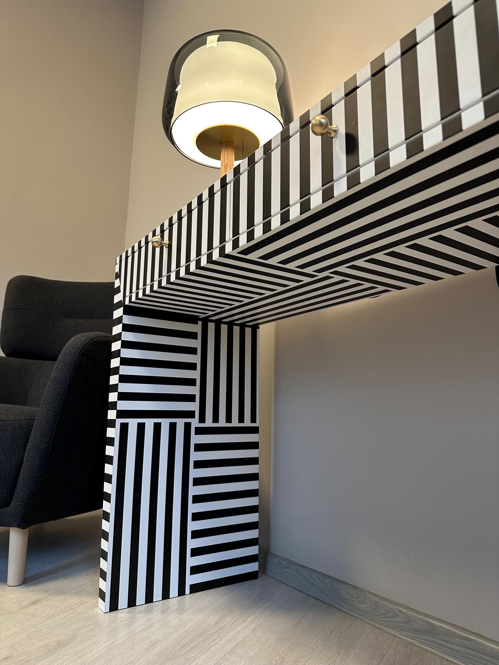Console Table, Optical Illusion Furniture, Handmade Designer Desk ...