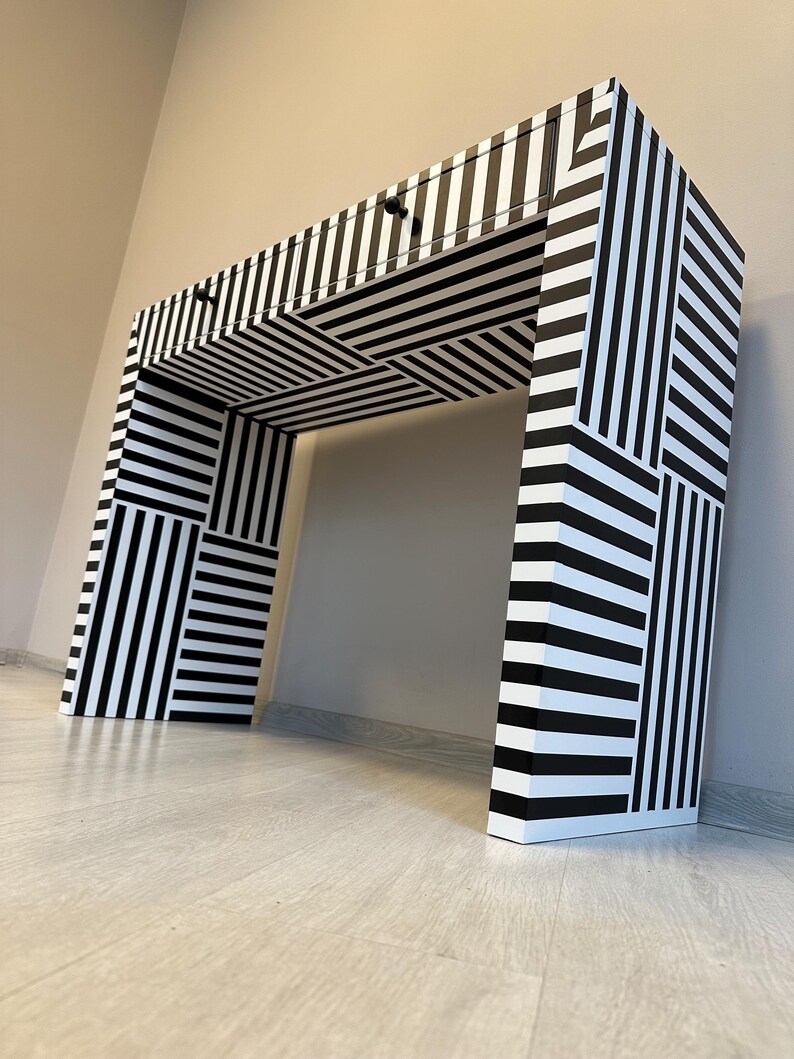 Console Table, Optical Illusion Furniture, Handmade Designer Desk ...