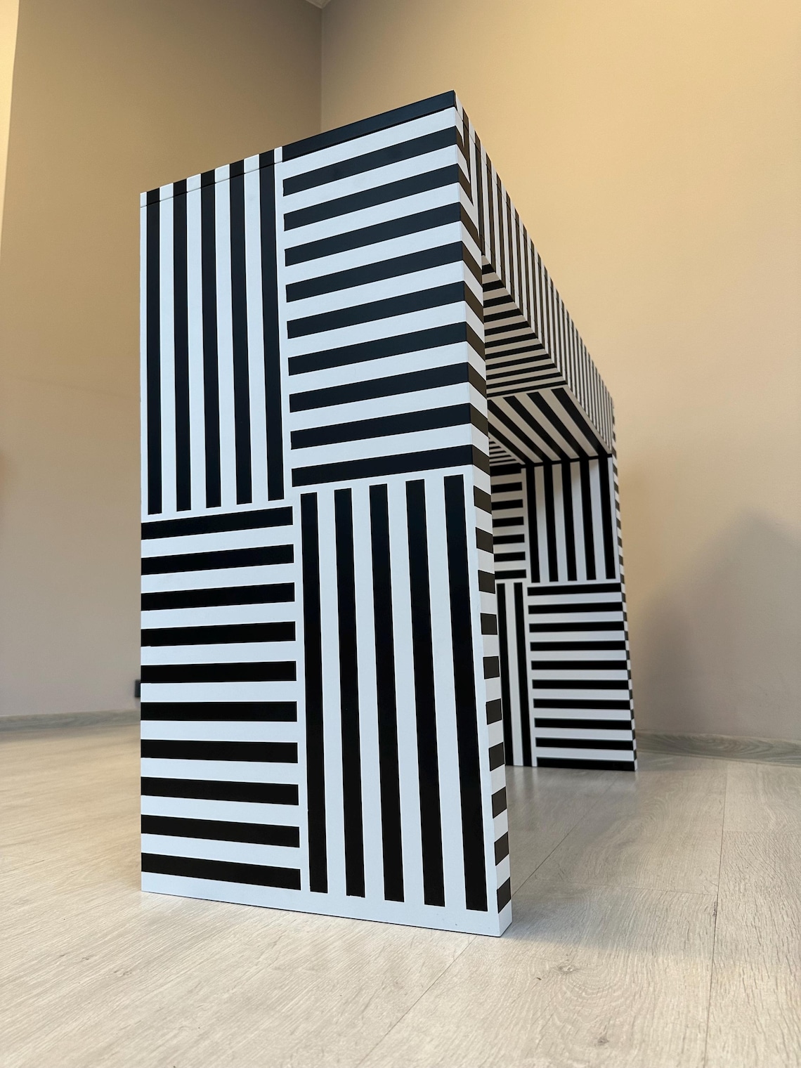 Console Table, Optical Illusion Furniture, Handmade Designer Desk ...